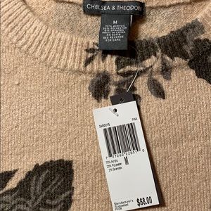 Chelsea & Theodore | Sweaters | Chelsea Theodore Blush Floral Oversized ...